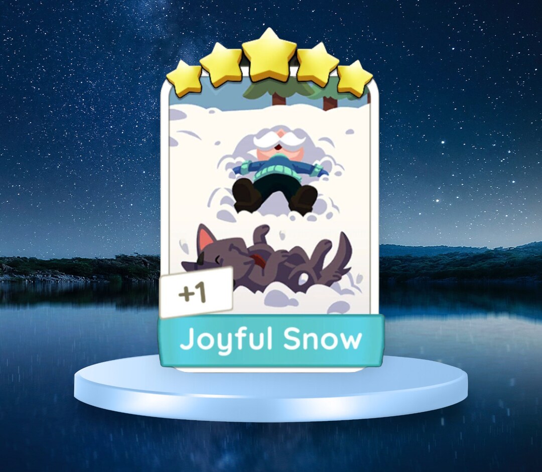 Joyful Snow Monopoly Go 5 Star Sticker/card - Etsy