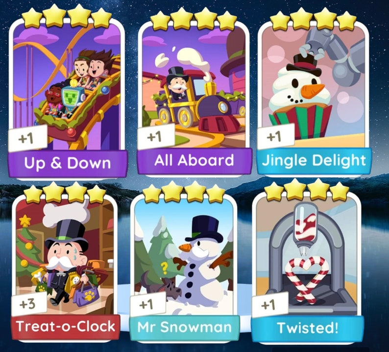 All 4 Star Sticker/card Monopoly Go - Etsy