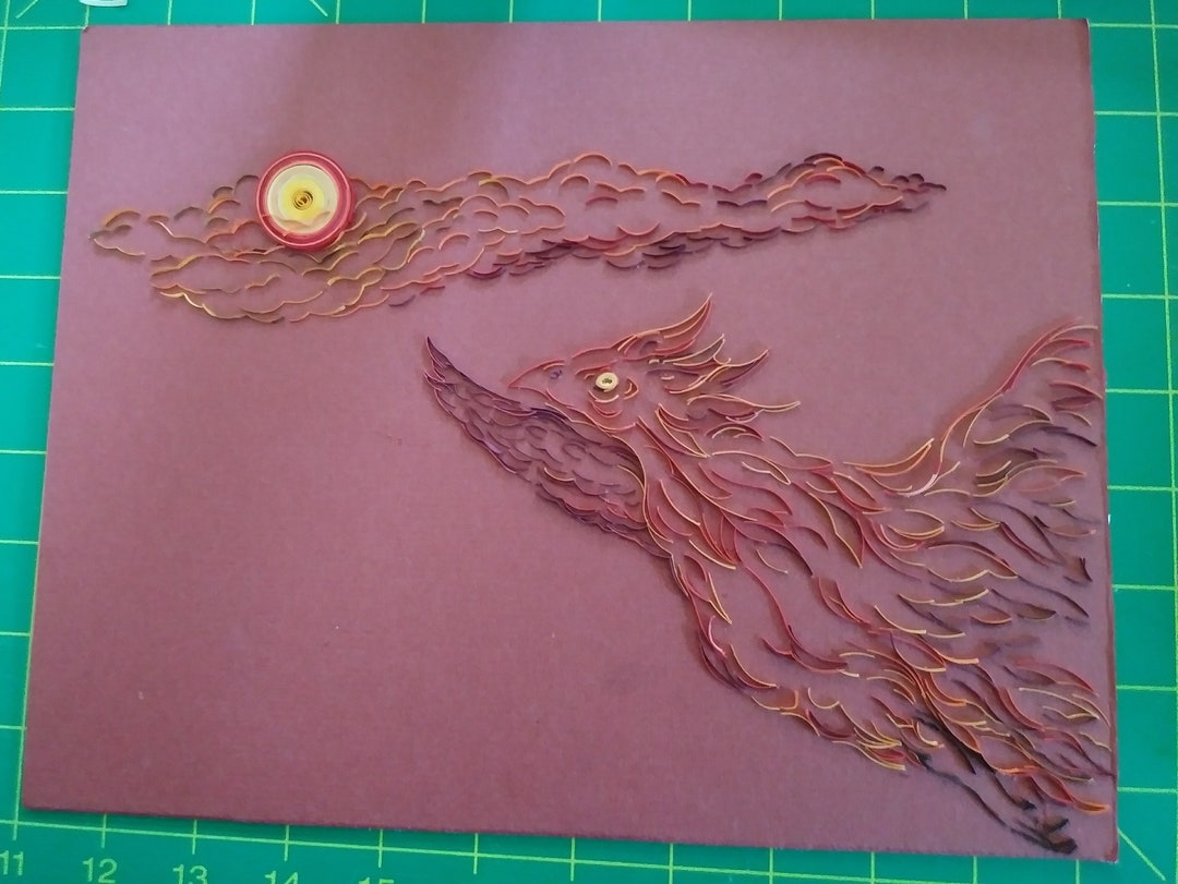 Fire Bird- Original Quilled Artwork - Etsy
