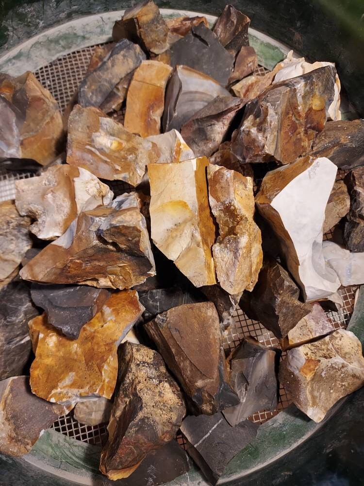 2 Pounds Ohio Flint for Tumbling Bulk Random Pieces Rock Tumbling ...