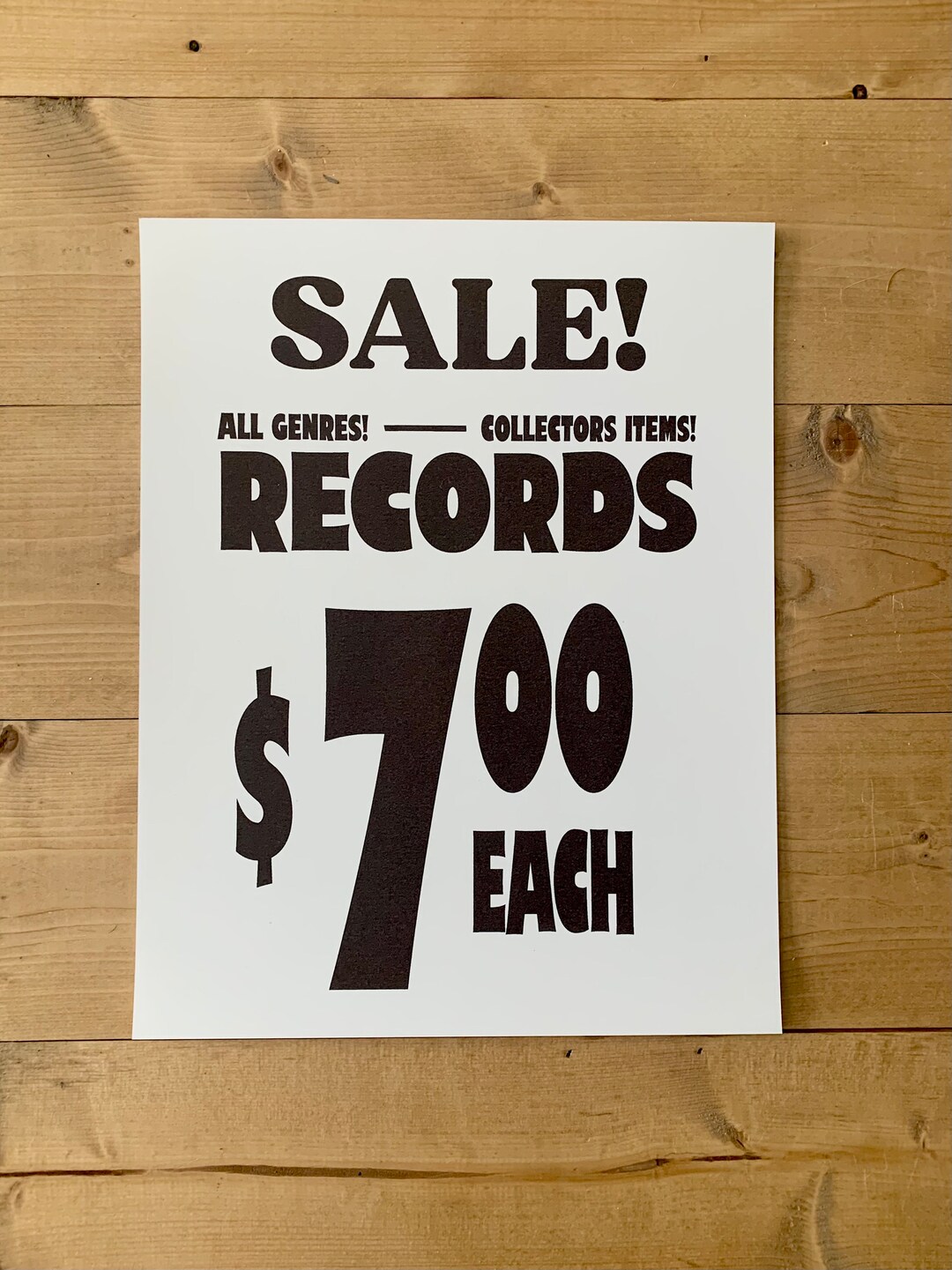 Record Store Poster, Art Prints, Prints, Typography, 11x14, 5x7, Dorm ...
