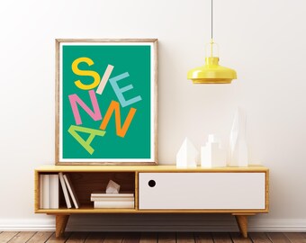 Sienna Name Poster - Etsy