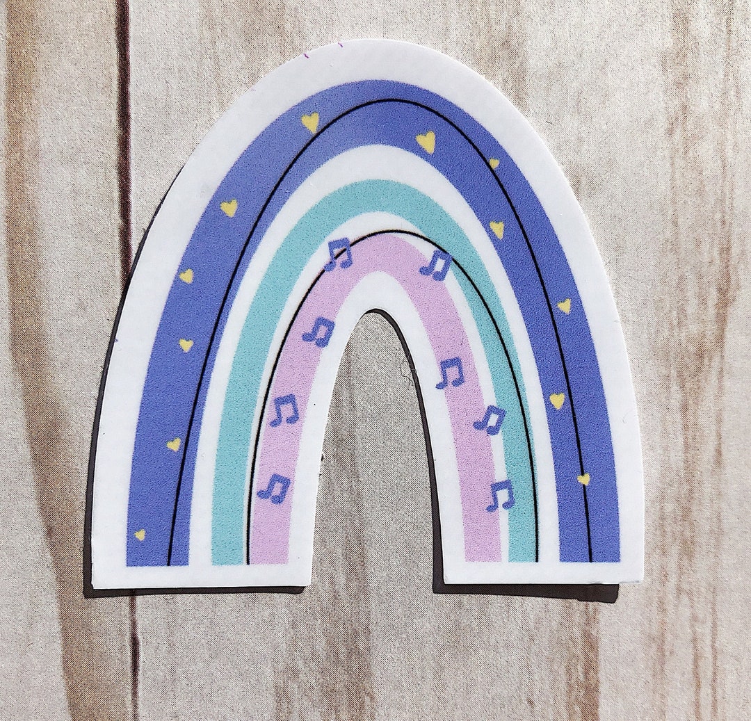 Rainbow Sticker, Music Notes Sticker, Music Teacher Sticker, Band ...