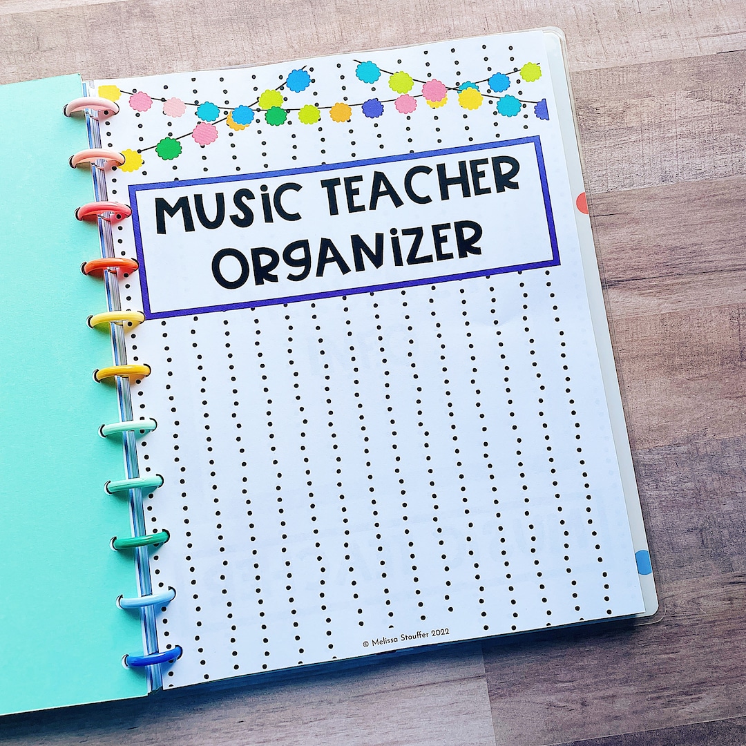 Festive Music Teacher Organizer and Planner - Etsy