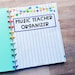 Festive Music Teacher Organizer and Planner - Etsy