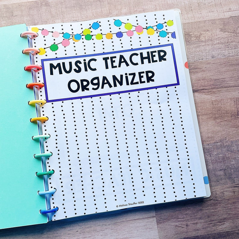 Festive Music Teacher Organizer and Planner - Etsy