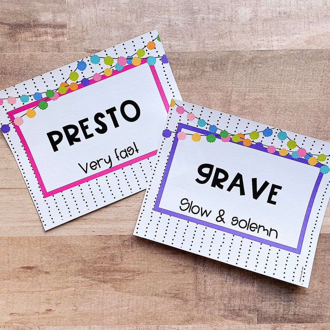 Festive Tempo Posters Music Classroom Decor - Etsy