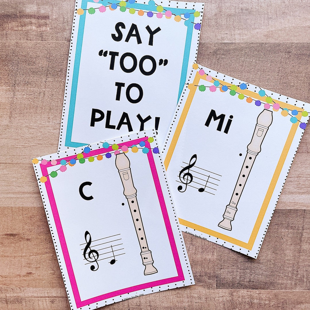 Festive Recorder Fingering Posters Music Classroom Decor - Etsy