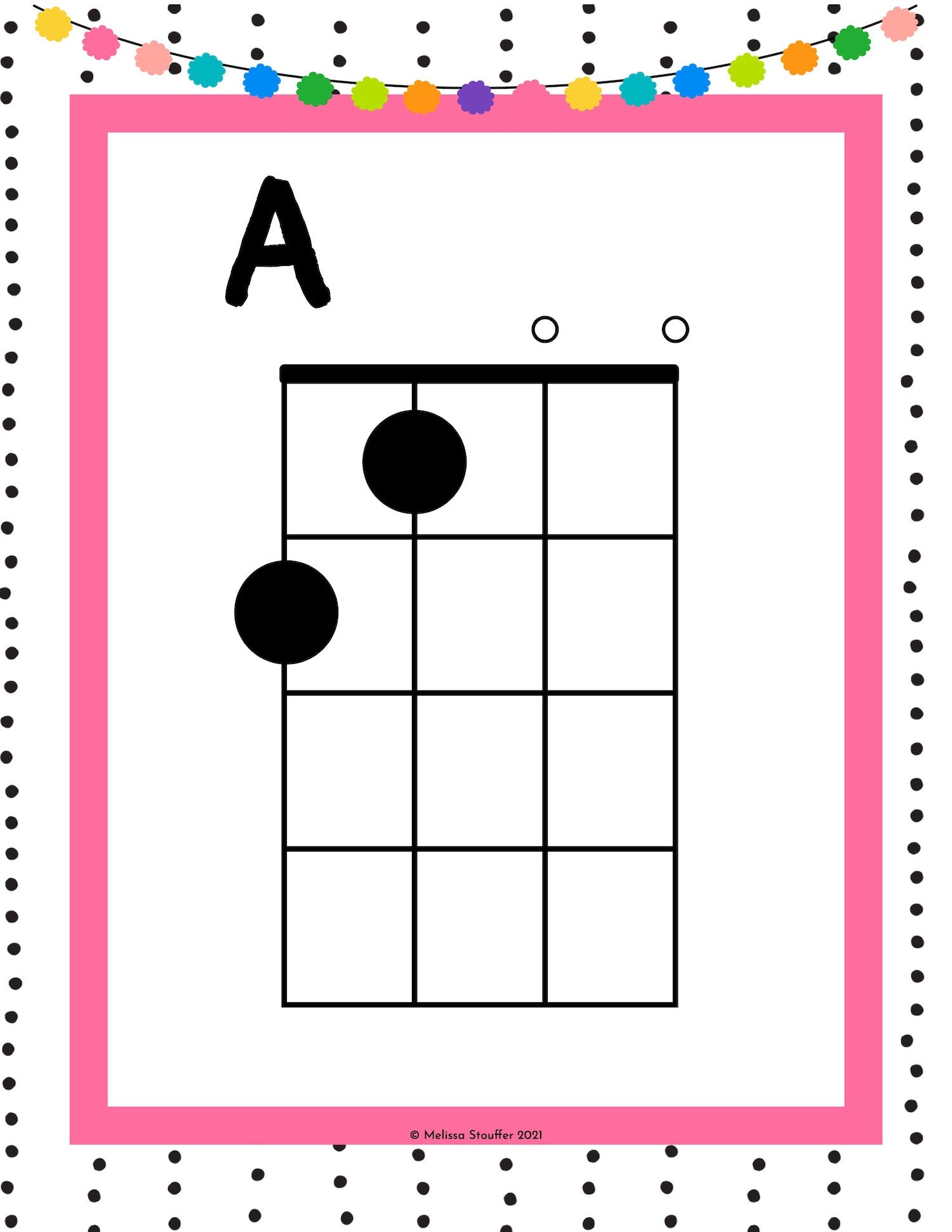 Festive Ukulele Chord Posters Music Classroom Decor - Etsy