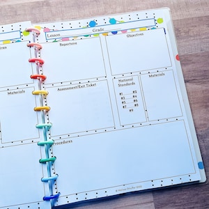 Festive Music Teacher Organizer and Planner - Etsy