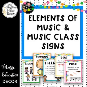 Festive Elements of Music Anchor Charts Posters Music Classroom Decor ...