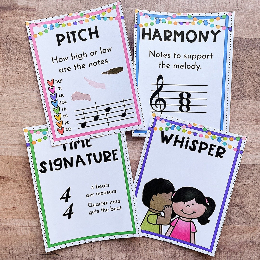 Festive Elements of Music Anchor Charts Posters Music Classroom Decor ...