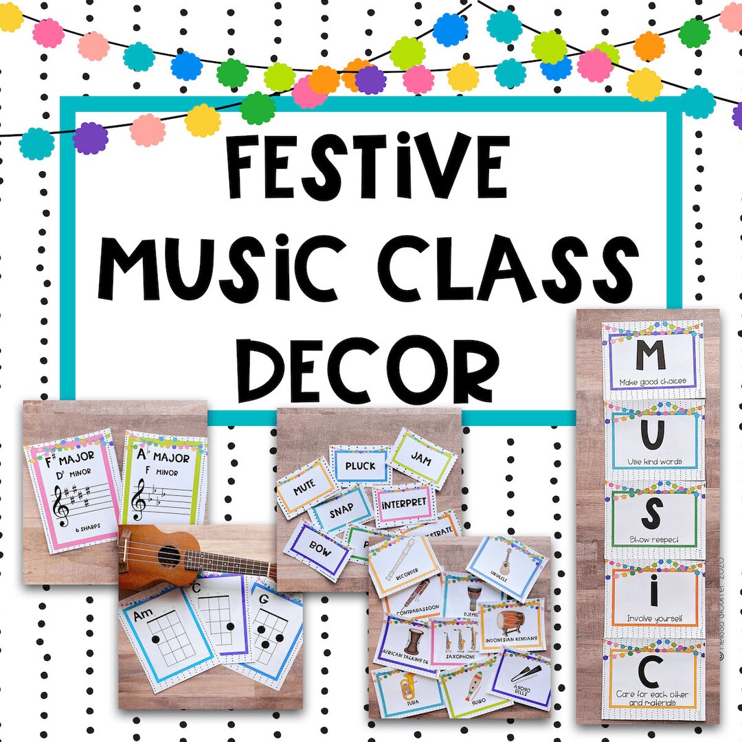 Festive Music Classroom Decor Bundle - Etsy