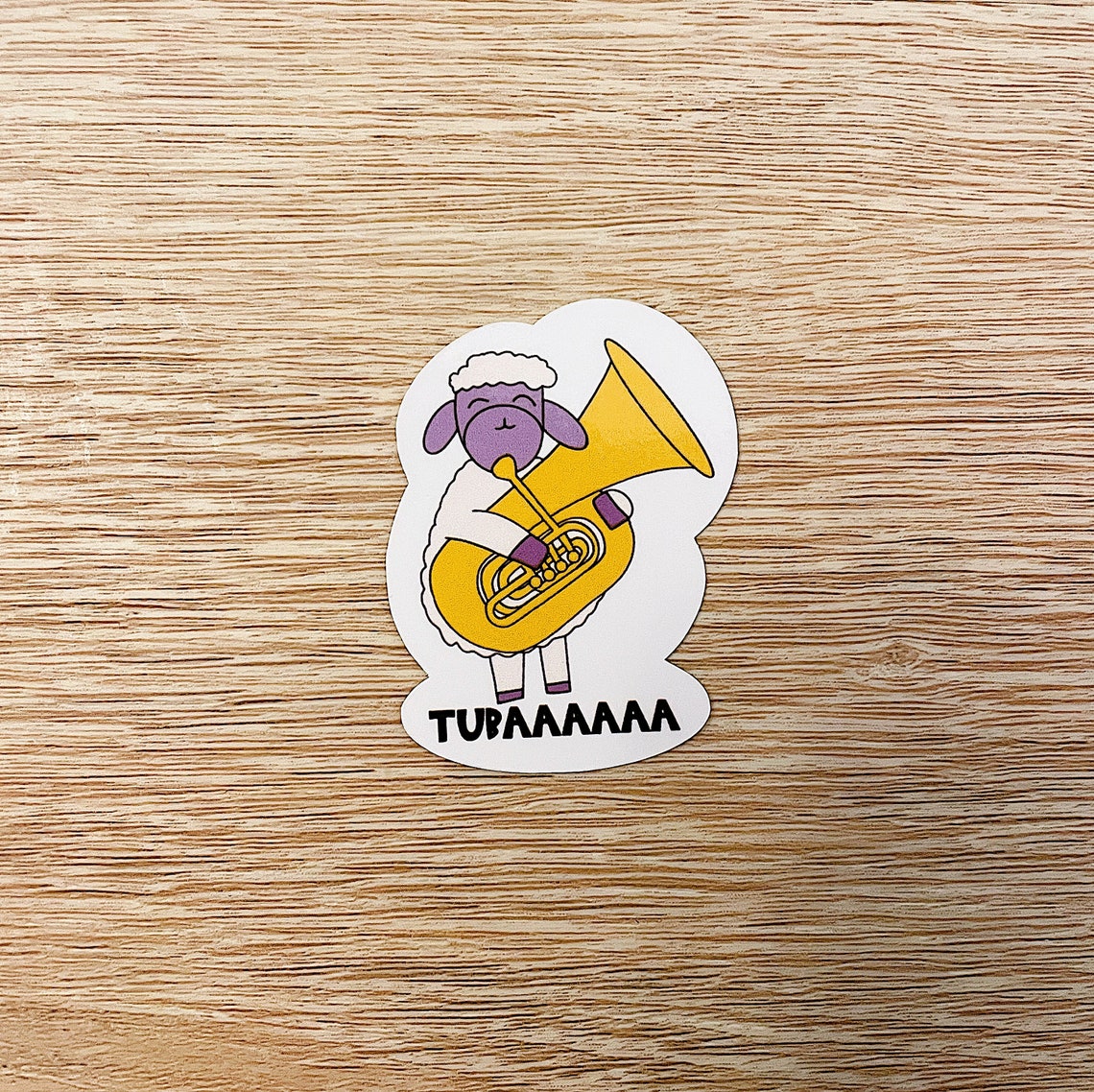 Tuba Sticker, Sheep Sticker, Music Pun, Music Teacher Sticker, - Etsy