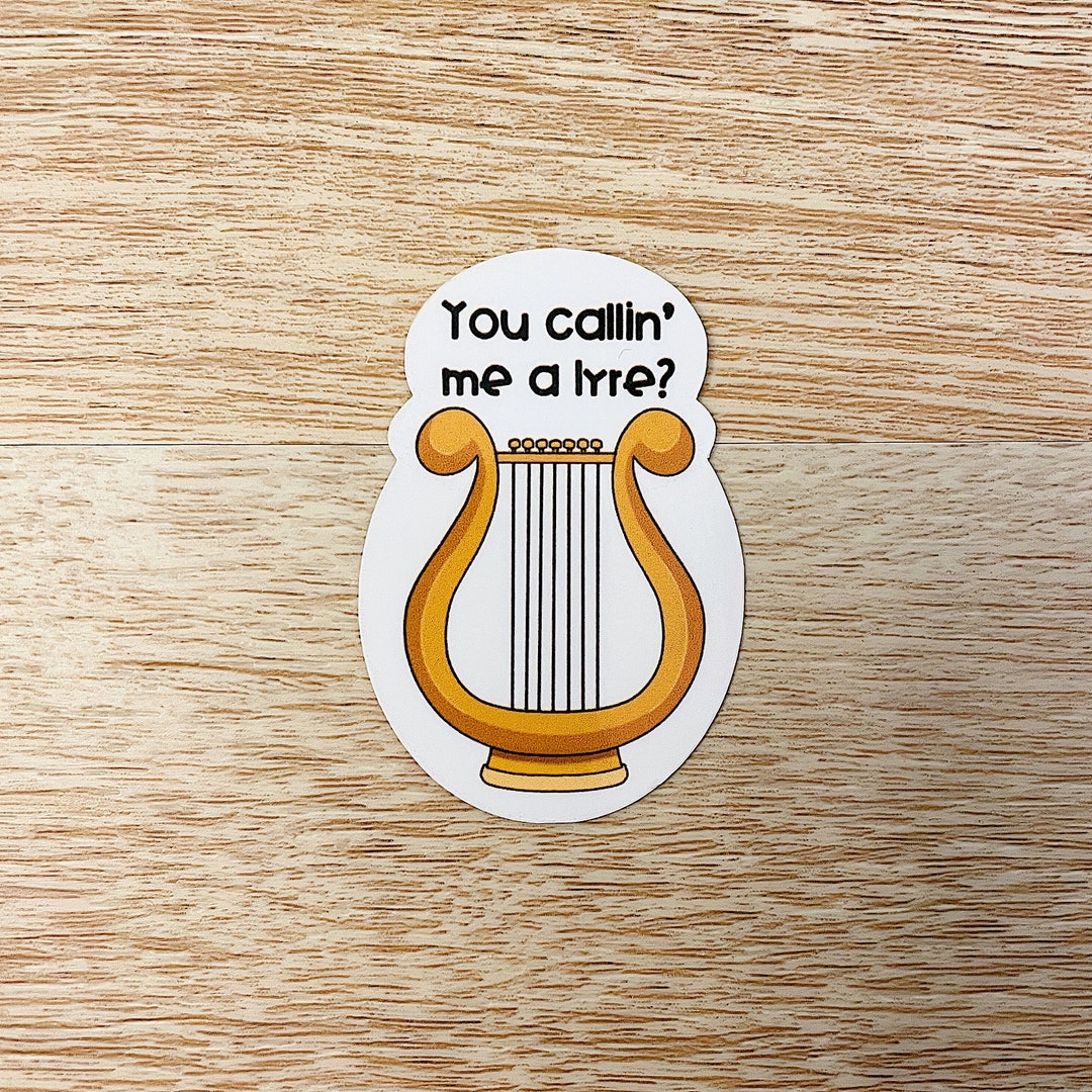 Lyre Sticker, Music Teacher Sticker, Sticker for Music Teacher, Music ...