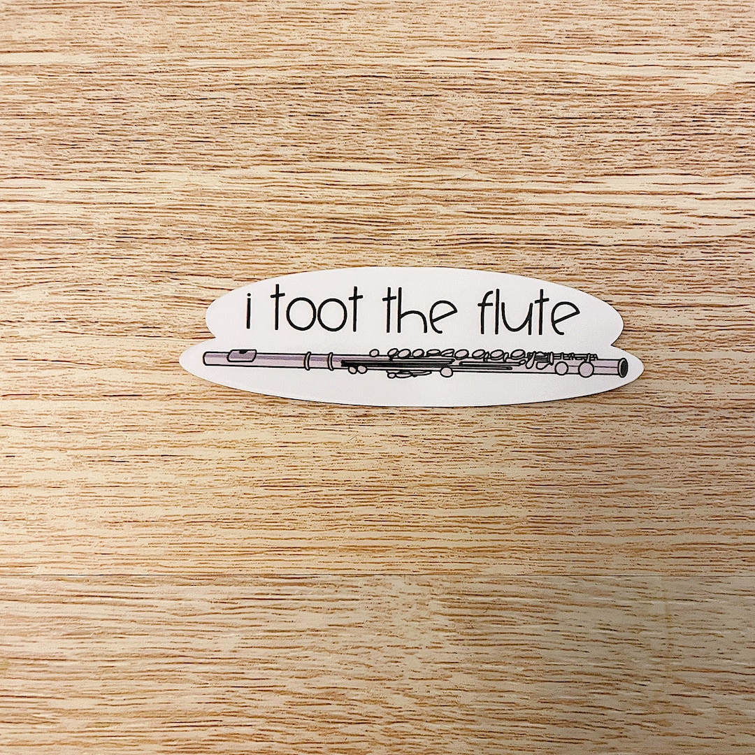 Flute Sticker, Music Teacher Sticker, Music Joke, Orchestra, Band - Etsy