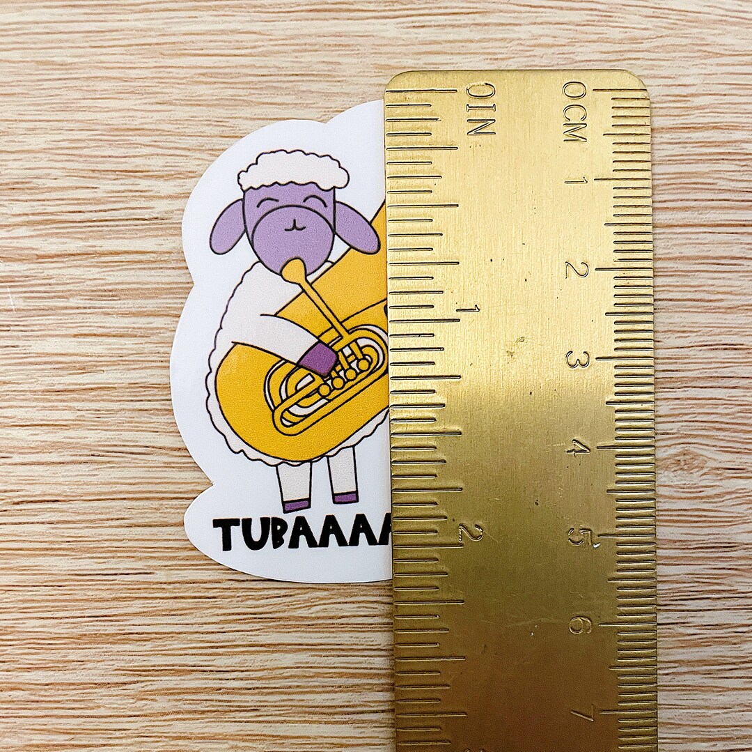 Tuba Sticker, Sheep Sticker, Music Pun, Music Teacher Sticker, - Etsy
