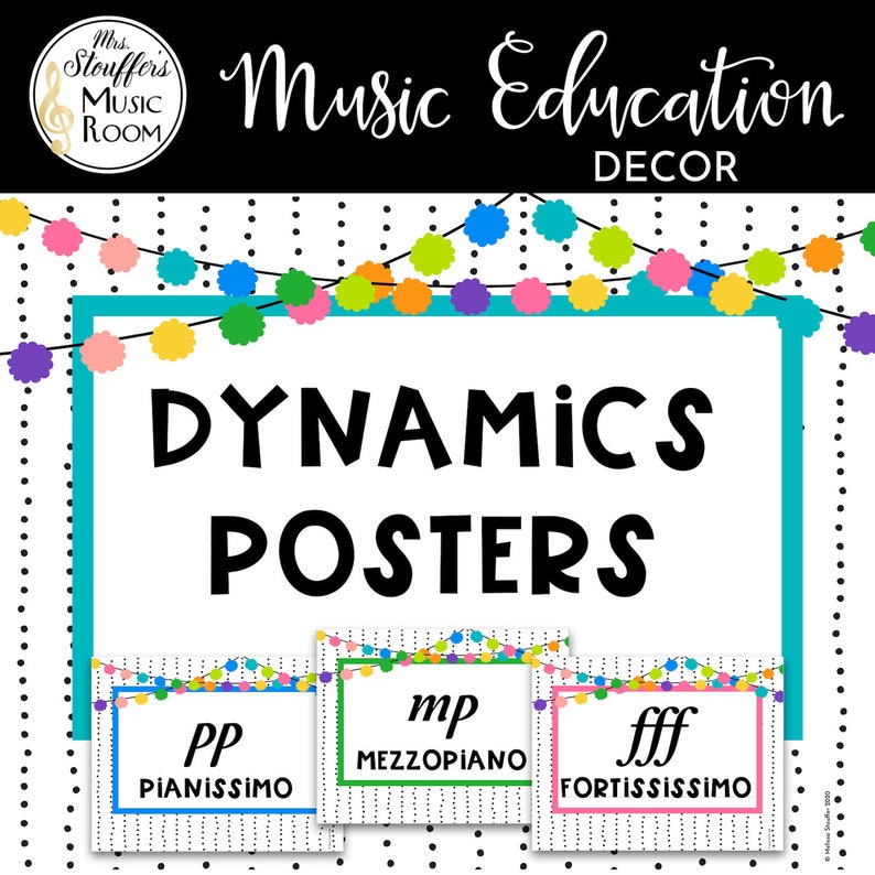 Festive Dynamics Posters Music Classroom Decor - Etsy
