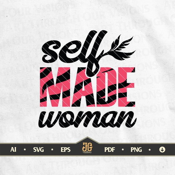 Self Made Svg Woman Svg Self Made Woman Svg Animal Print | Etsy Israel