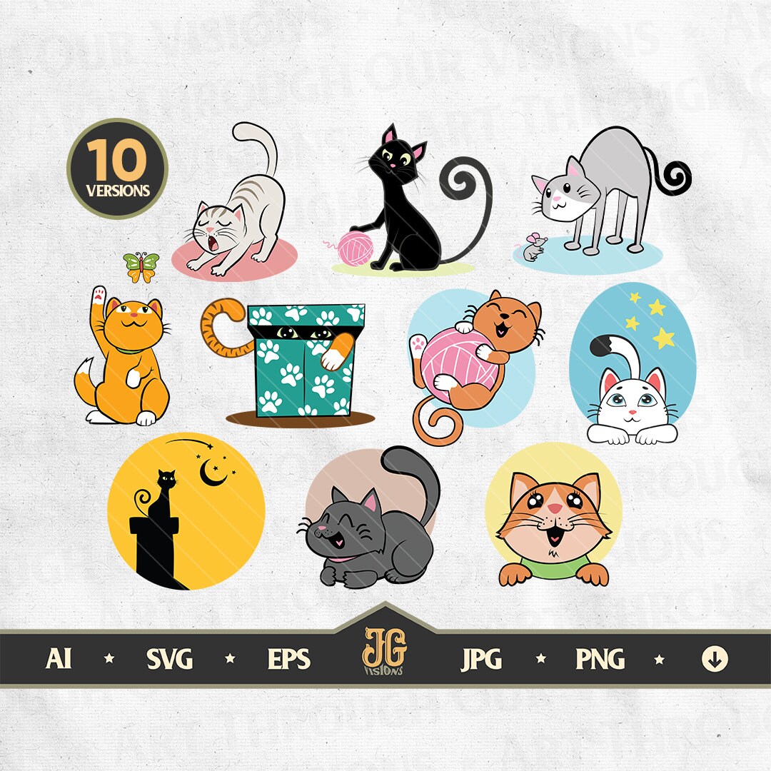 Gato svg, lindo gato svg, gato mamá svg, gato, gato cricut, amante del ...
