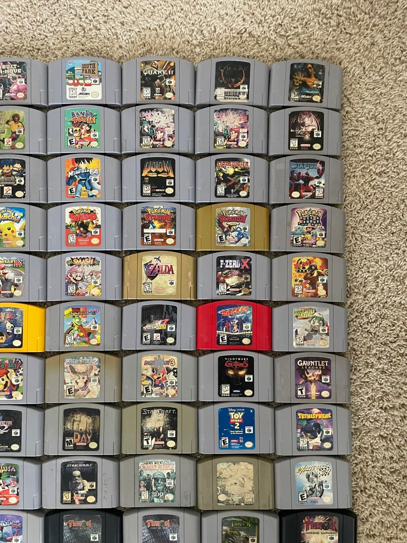 200 Authentic Nintendo 64 N64 GAMES Collection - Etsy