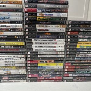 SONY Playstation PSP Authentic Video Games Collection (M-T) - Etsy