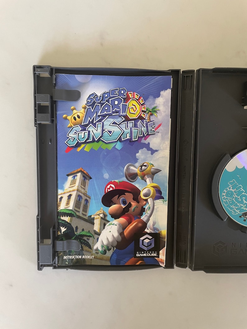 Platinum Nintendo Gamecube Console W/ Super Mario Sunshine Bundle - Etsy