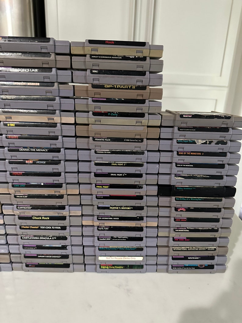 Super Nintendo SNES Authentic Games Collection (A-K) - Etsy