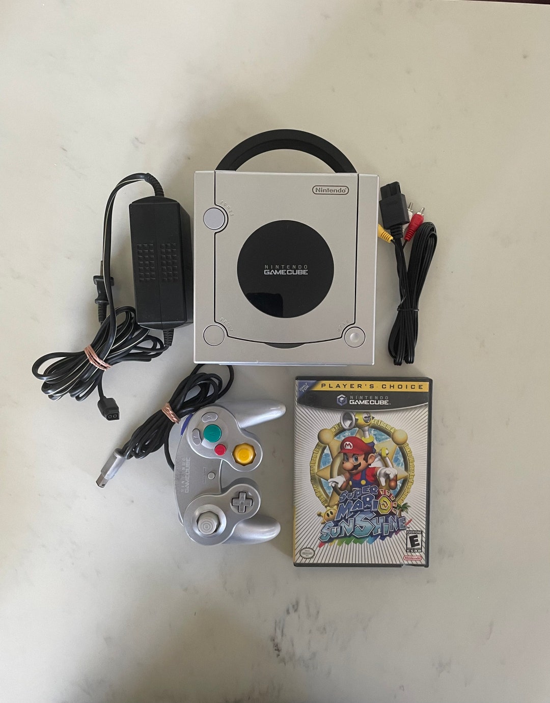 Platinum Nintendo Gamecube Console W/ Super Mario Sunshine Bundle - Etsy