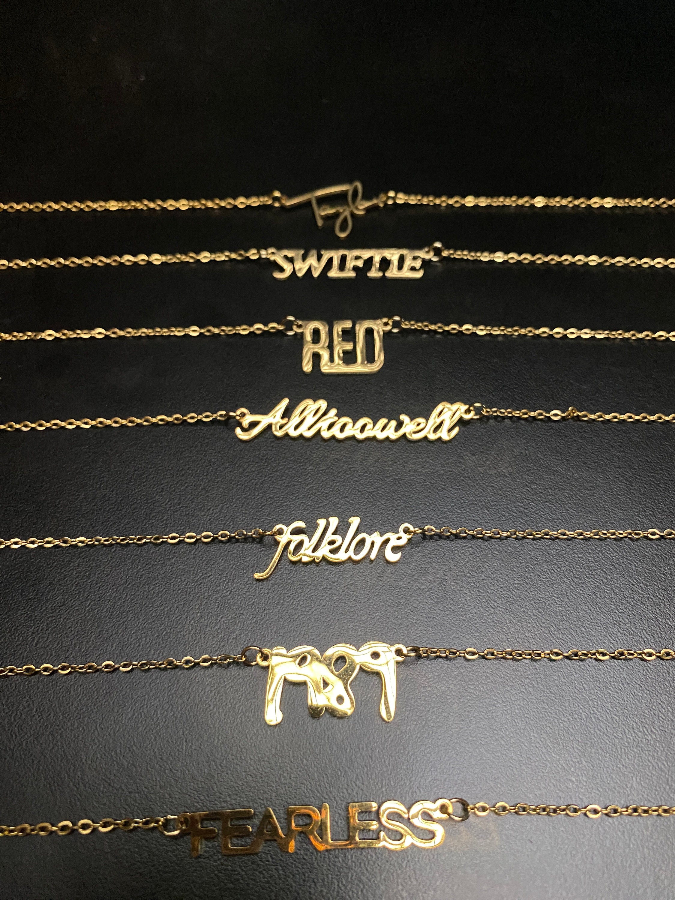 Taylor Swift Necklace, Bracelet, TS Charm Bracelet , Swiftie Jewelry ...