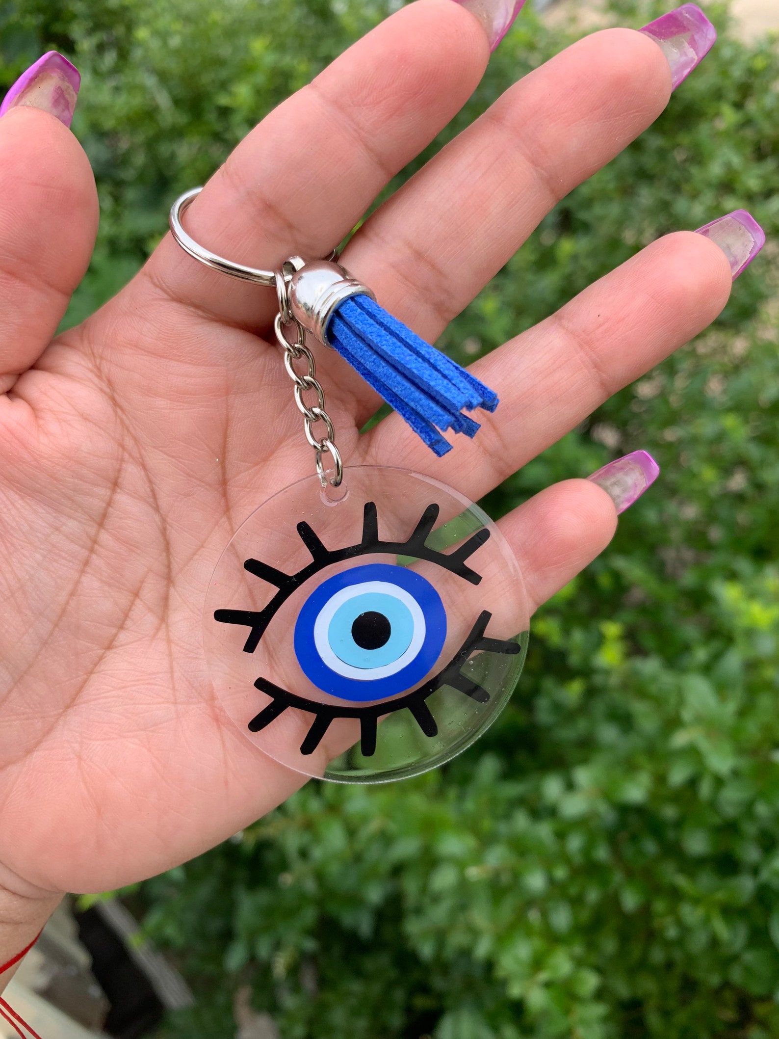 Evil Eye Keychain, Mal De Ojo, Blue Evil Eye, Protection, Mal De Ojo ...