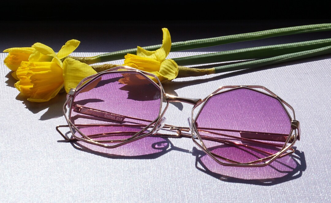 80s Retro Boho Chic Sunglasses Oversized Frame in Multi Colors Vintage ...