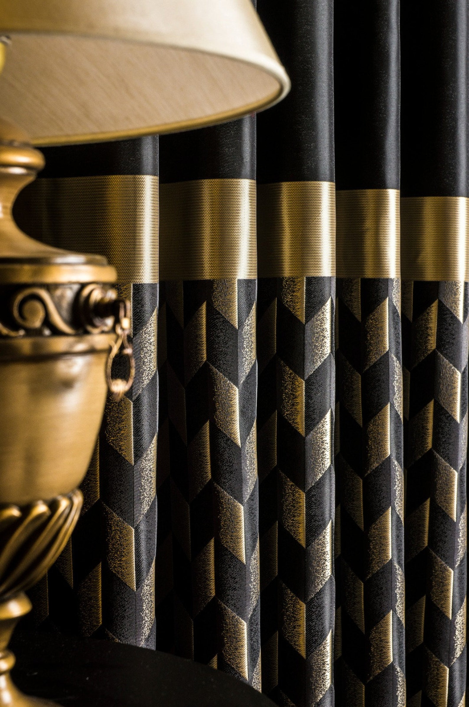 Curtains Panel Patterned Striped Fabric Bedroom Living Room - Etsy