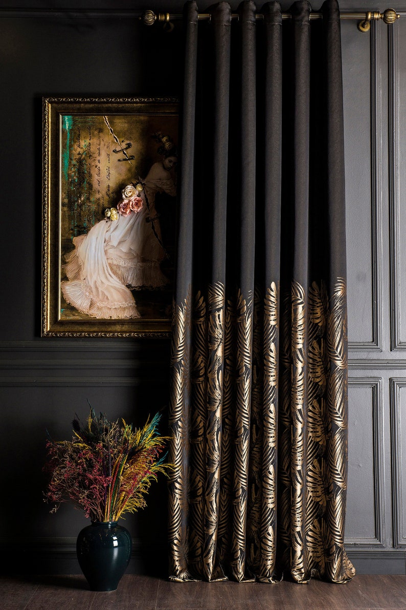 Curtains Panel Patterned Fabric Custom Size Drape Bedroom - Etsy