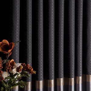 Gray Gold Curtains Panel,luxury Bedroom Livingroom Striped Patterned ...