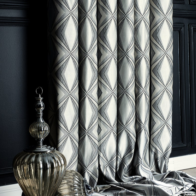 Geometric Curtains - Etsy