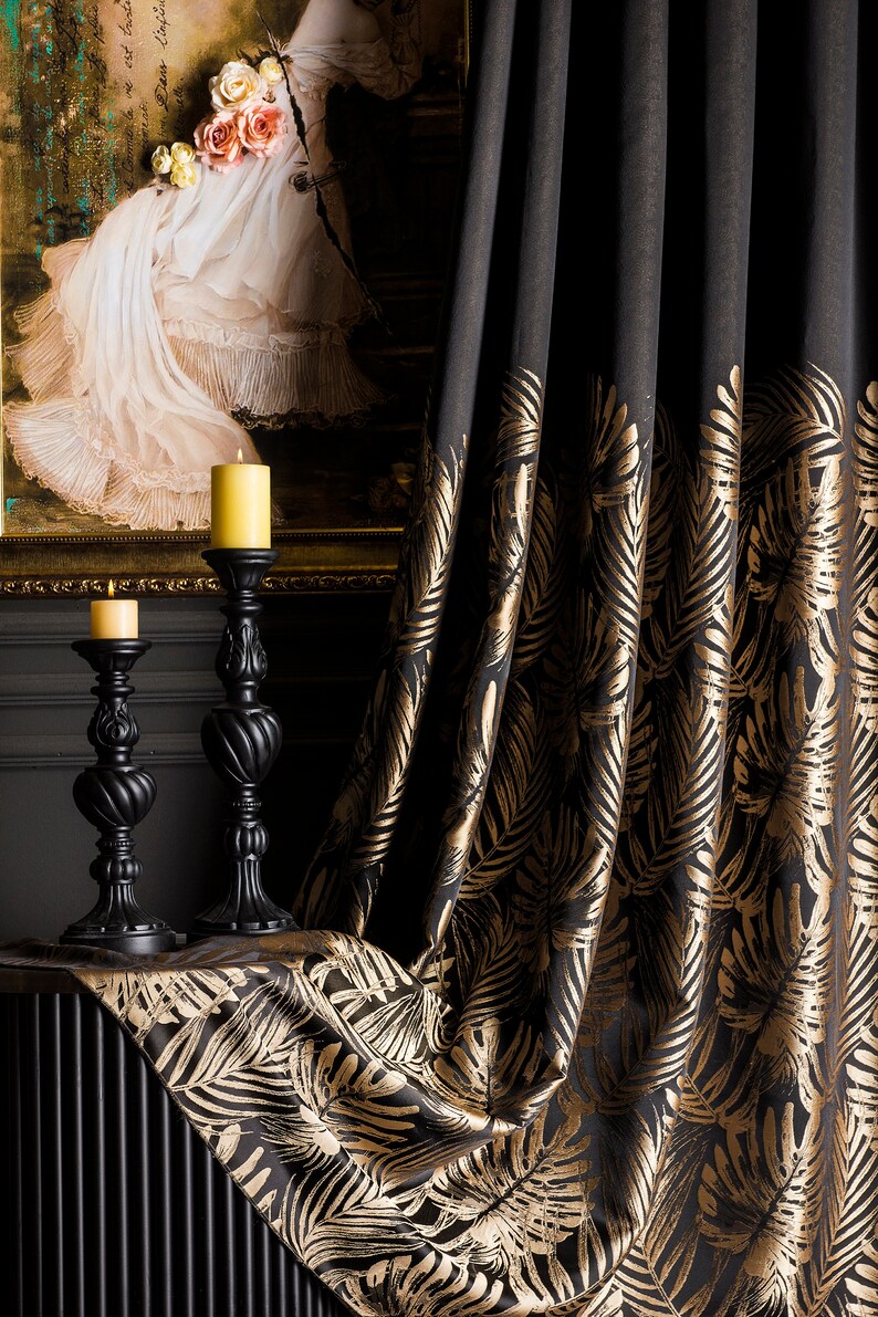 Curtains Panel Patterned Fabric Custom Size Drape Bedroom - Etsy