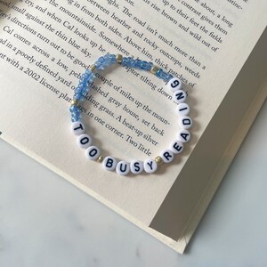 Bookish Bracelets | Book Lovers | Too Busy Reading | in My Reading Era ...