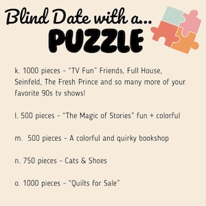 Blind Date With a Puzzle | Mystery Puzzle | Mystery Gift | Puzzle Gift ...