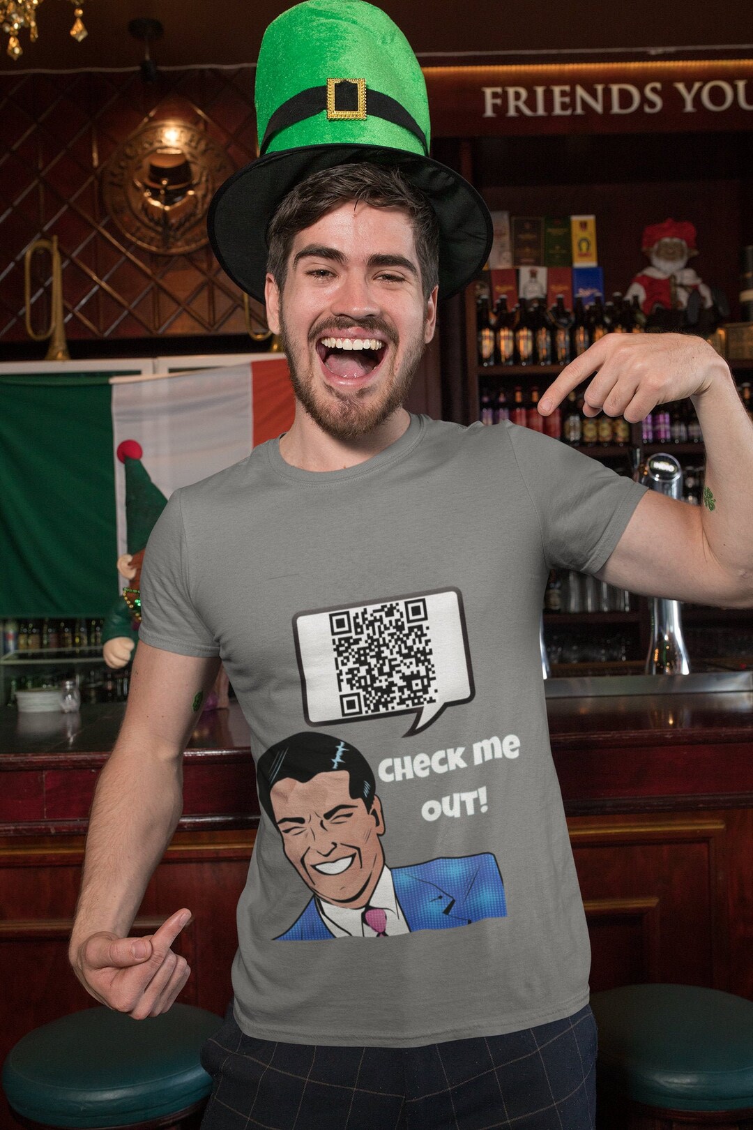 Personalised QR Code - Check Me Out T-shirt - Etsy