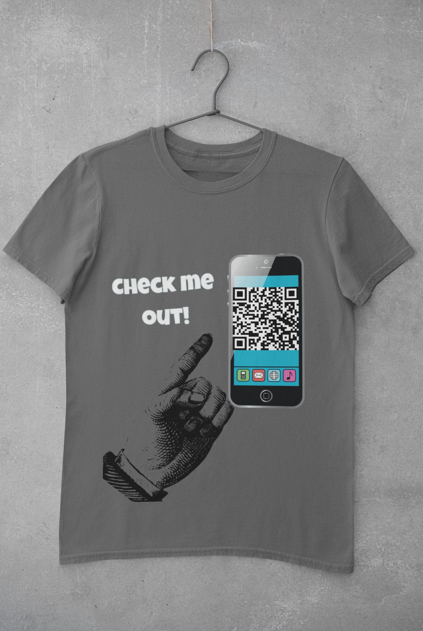 Check Me Out - Personalised QR Code T-shirt - Etsy UK