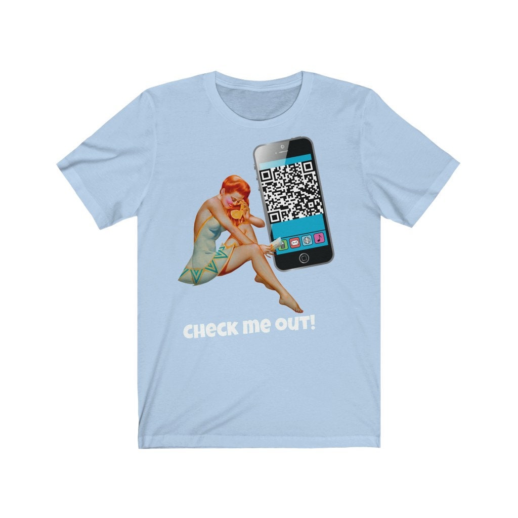 Personalised QR Code Check Me Out Tee | Etsy