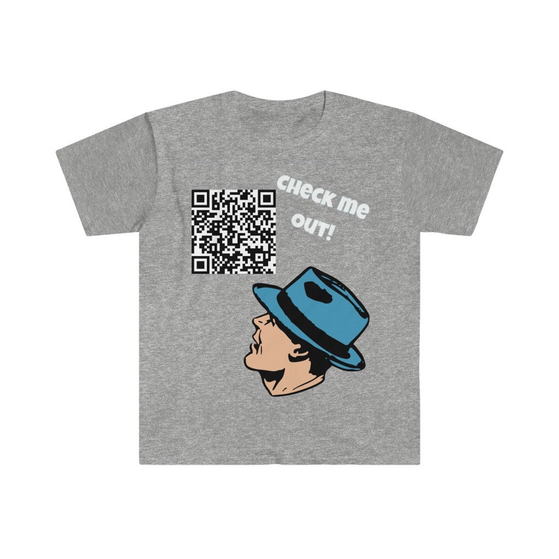 Personalised QR Code - Check Me Out T-shirt - Etsy