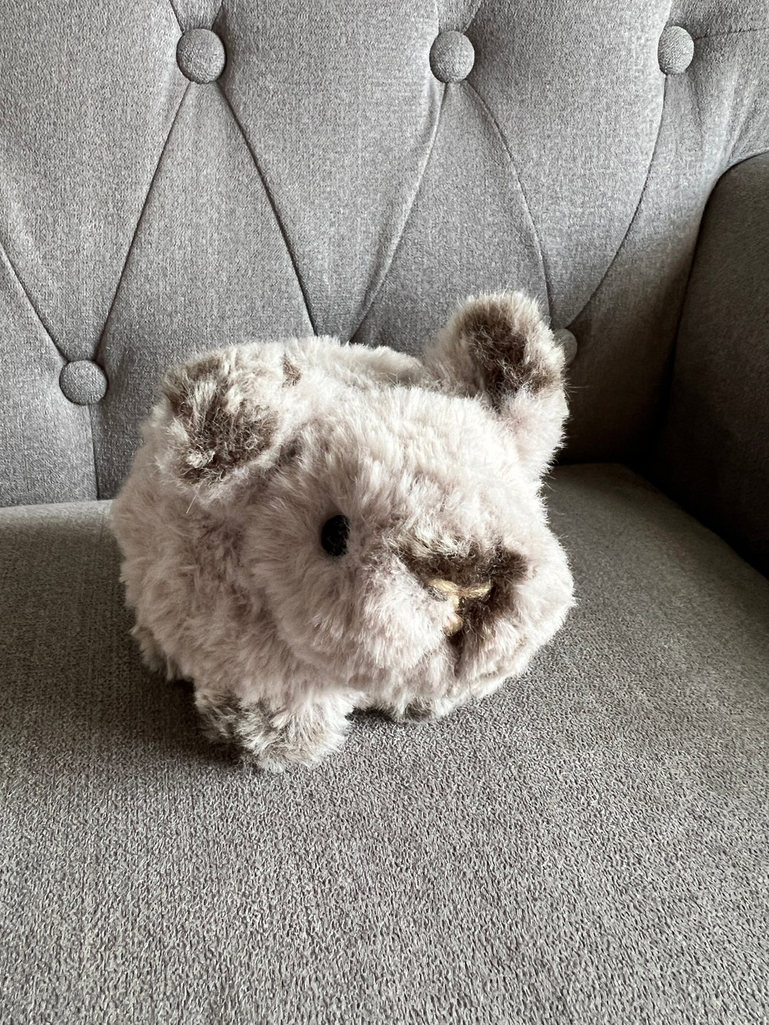 Handmade Lop Plush Bunny Stuffed Animal, Furry Crocheted Baby Rabbit ...