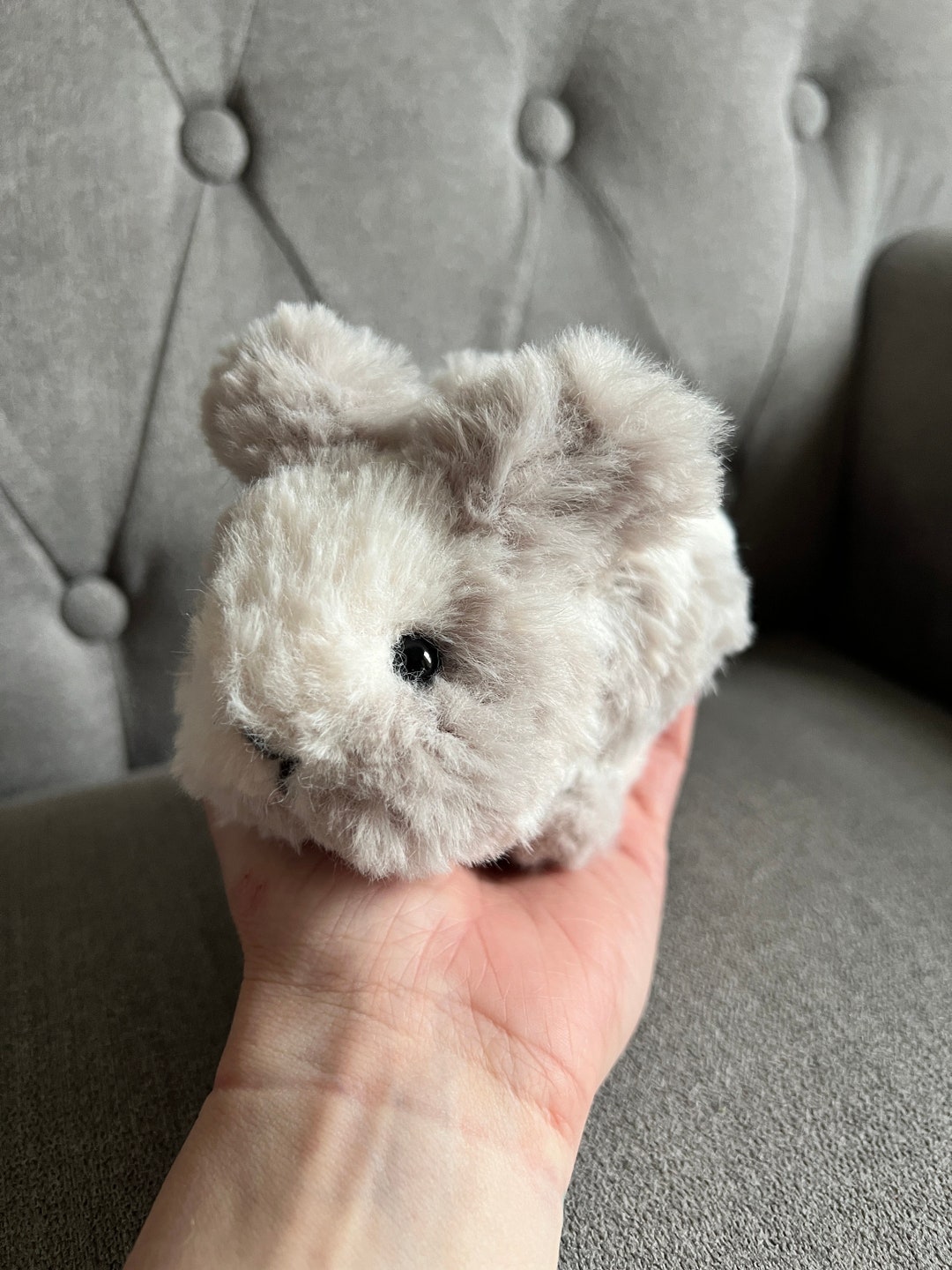 Handmade Lop Plush Bunny Stuffed Animal, Furry Crocheted Baby Rabbit - Etsy