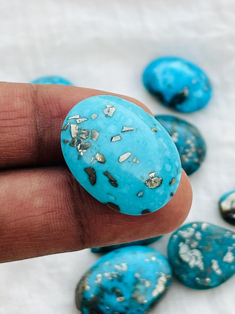 High Quality Persian Turquoise Oval Cabochon, Loose Gemstone, Size ...