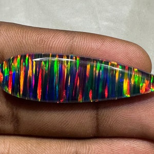 Excellent Quality Gilson Aurora Opal Gemstone Welo Fire Opal Black ...