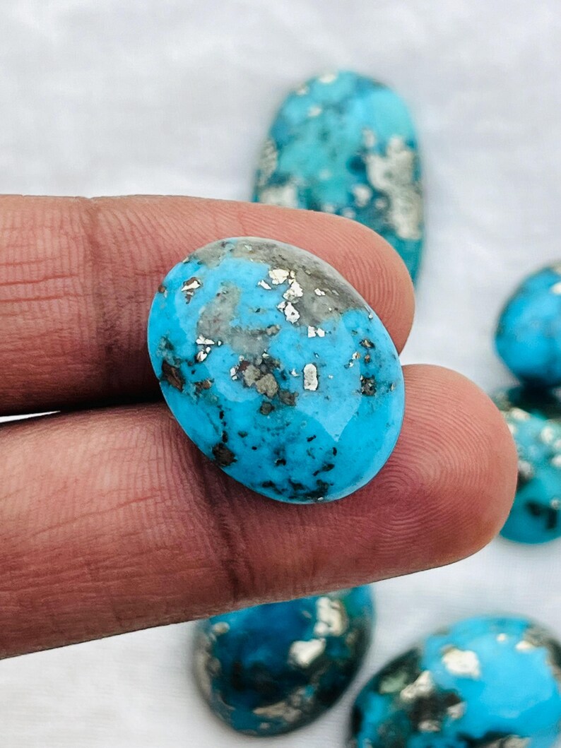 Persian Turquoise Oval Shape Loose Gemstone, Size - 22X17X9 Mm, High ...