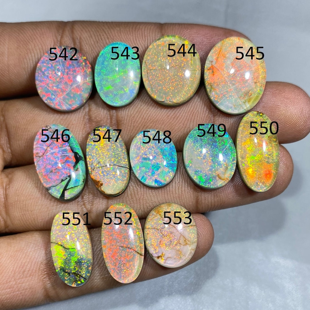 AAA Monarch Opal Cabochon Mix Shape Loose Gemstone Monarch Opal Doublet ...