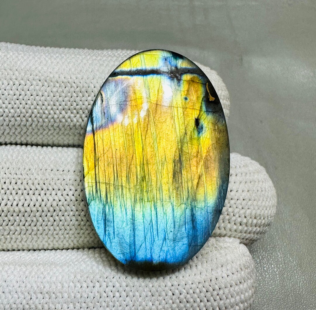 Natural Multi Flashy Fire Labradorite Gemstone Oval Shape Handmade ...